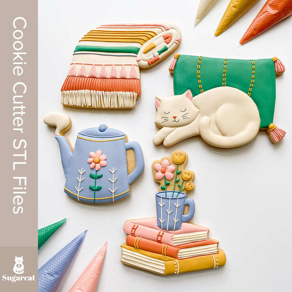 STL Download | HOW TO CAKE IT Exclusive Cozy Kitty Cookie Cutters ...